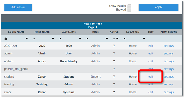 Admin Users – Zonar Systems Support
