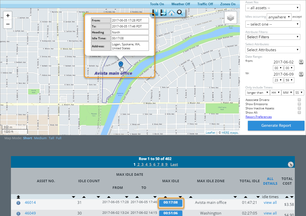 Idle Time – Zonar Systems Support