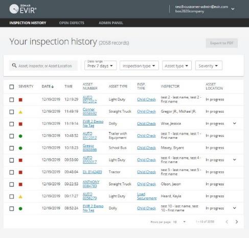 EVIR® Mobile Desktop App User Guide – Zonar Systems Support
