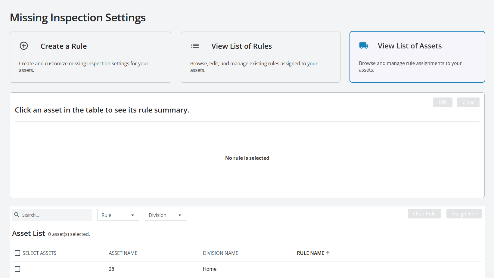 Missing Inspection Settings – Zonar Systems Support