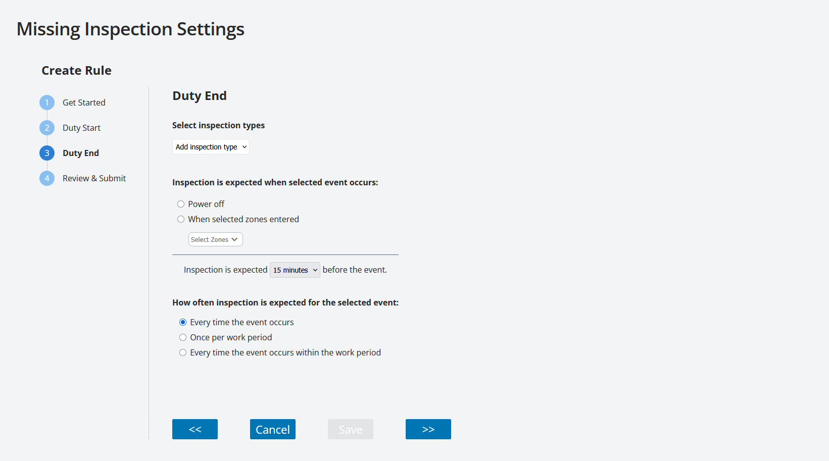 Missing Inspection Settings – Zonar Systems Support