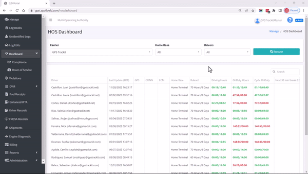 ELD Management: Current Hours of Service – Zonar Systems Support