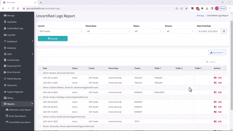 ELD Management: Reports – Zonar Systems Support